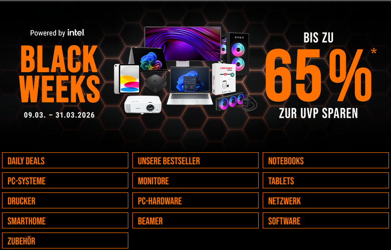 Notebooksbilliger Black Weeks 2026 mit bis zu 65% Rabatt auf Notebooks ...